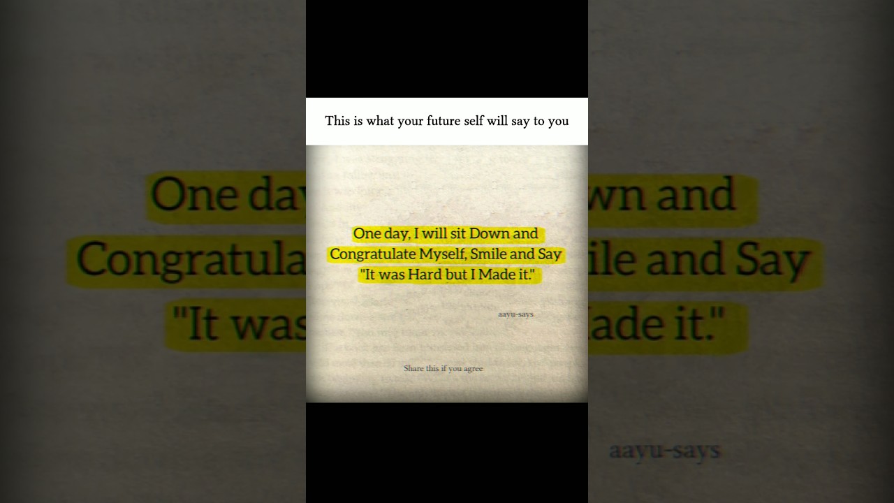 This is what your future self will say to you#motivationalquotes #quotes #successmind