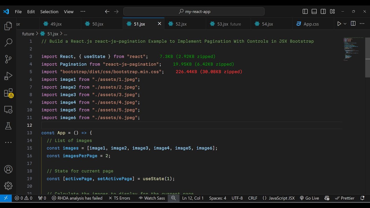 Build a React.js react-js-pagination Example to Implement Pagination With Controls in JSX Bootstrap