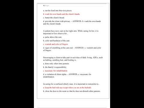 CERTIFIED NURSING ASSISTANT CNA NEWEST EXAM, PRACTICE EXAM AND STUDY GUIDE NEWEST 2024 COMPLETE COUR