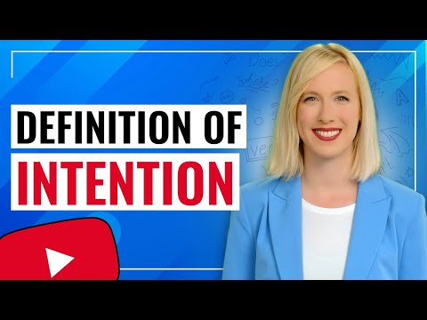 How to use INTENTION? Meaning and Definition