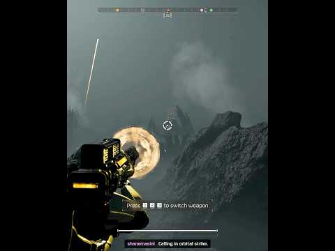 Quasar cannon buffed effect Helldivers 2 #shorts #helldivers2 #helldivers #gaming #videogames #games