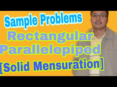 Rectangular Parallelepiped Word Problems (Solid Mensuration)