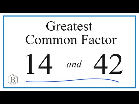 How to Find the Greatest Common Factor for 14 and 42