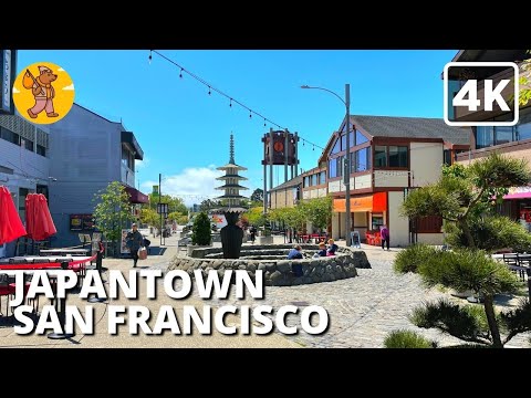 Japantown San Francisco Walking Tour| {4k} π Binaural Sound