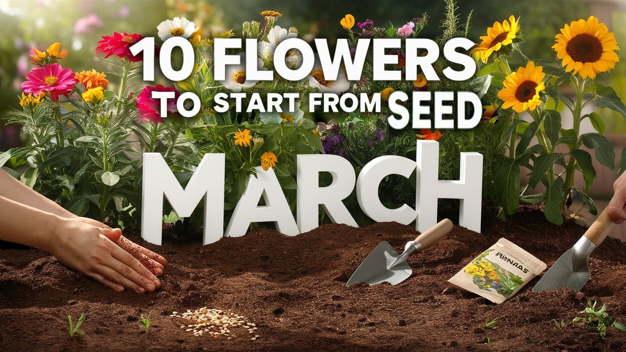 10 Flowers to Start From Seed in March 🌱 | Easy Spring Gardening Guide!
