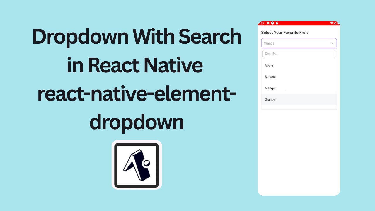 Dropdown wit Search in React Native using react-native-element-dropdown