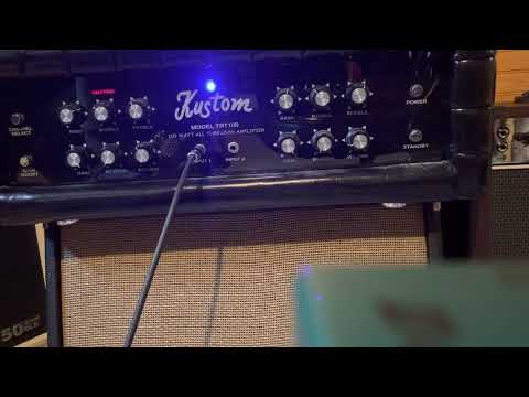 Kustom TRT100 Black tube tuck & roll amplifier head | Reverb