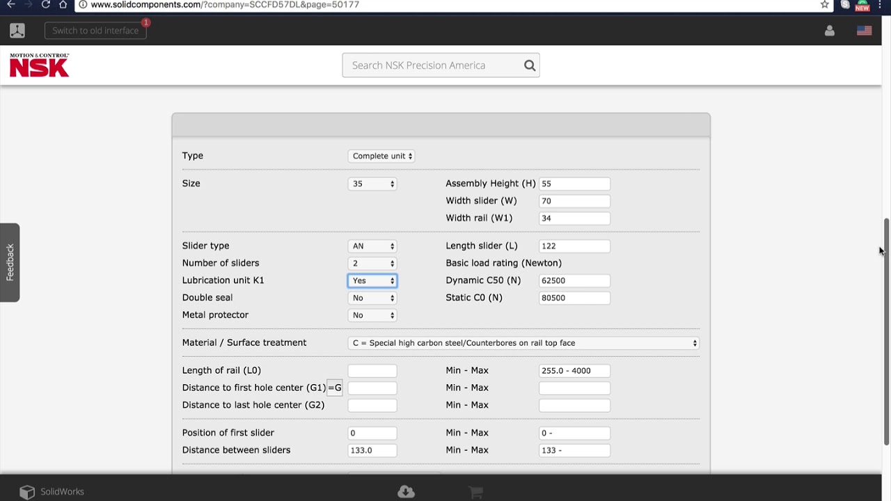 NSK Solid Components Tutorial