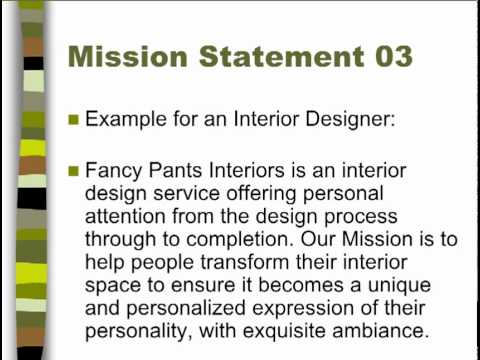 Mission Statement Examples - Easy Business Plans - http://BuildAWebsiteTonight.com