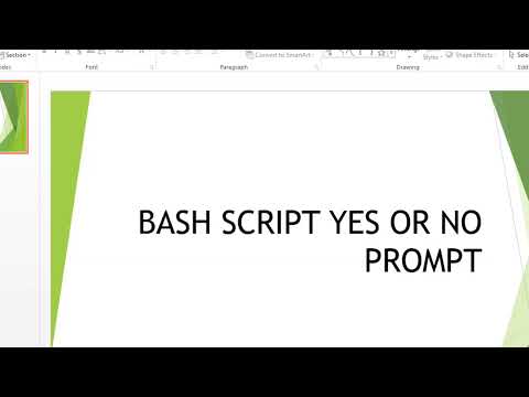 Bash script YES or NO
