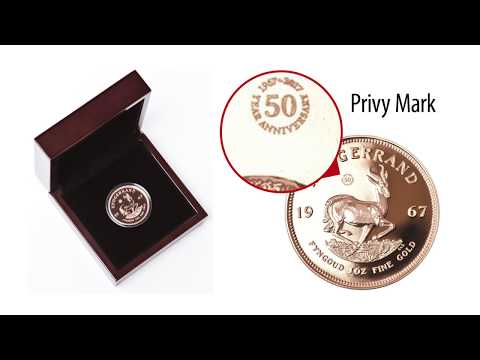 Krugerrand 1 Oz Gold Coin from South Africa 1967 in Vintage Proof from EMK.com