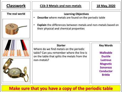 C1b-3 Metals and non-metals