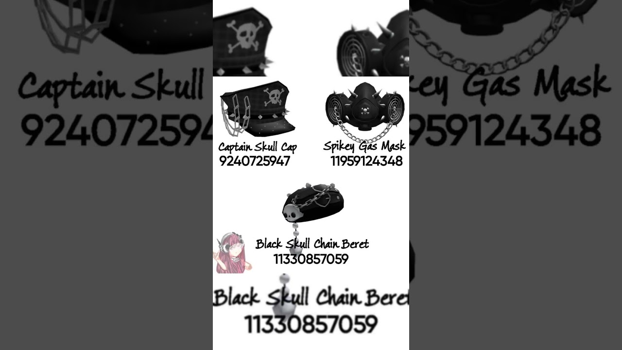 Black accessories code's for berry avenue & bloxburg #roblox