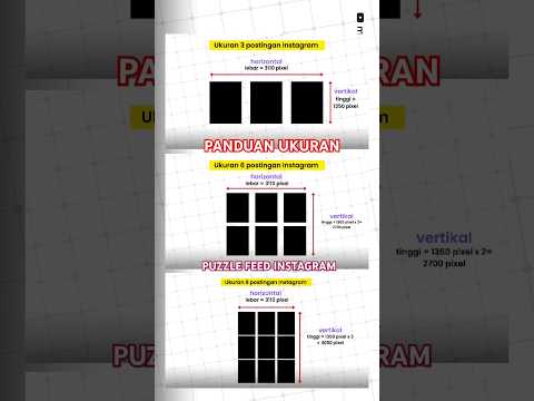 ukuran puzzle feed Instagram terbaru #tutorial #instagramaesthetic #canvatutorial #instagramgrid