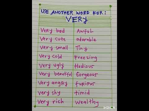 #learnenglish Use Another Word for VERY #part1 #shorts