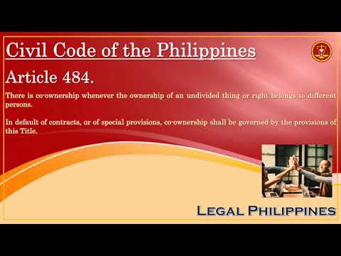 Definition Of Co-Ownership In Property Law | Civil Code Article 484