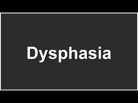 How to pronounce Dysphasia