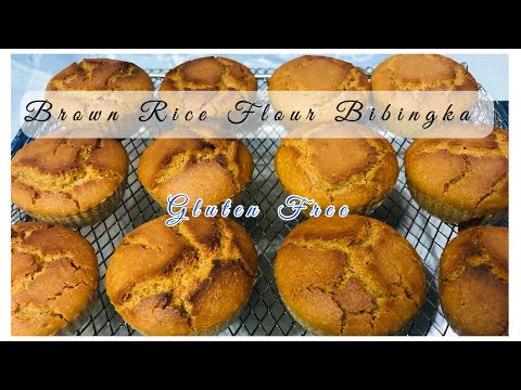 Brown rice flour Bibingka Gluten free. using hanabishi air fryer oven 30-ss
