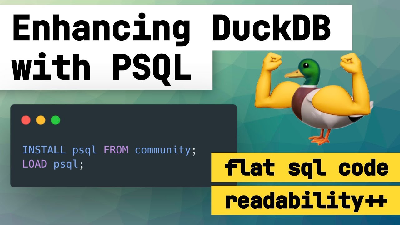 DuckDB gets better with plugins like PSQL