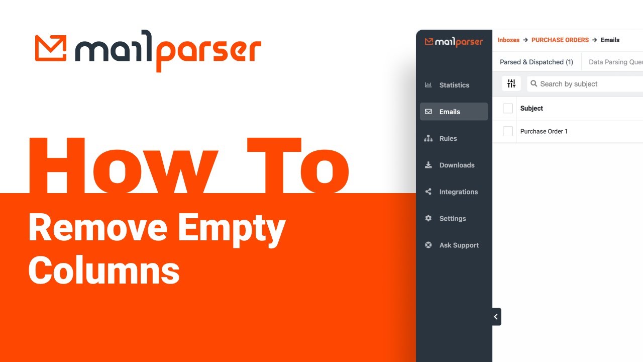 Mailparser Academy: How to Remove Empty Columns