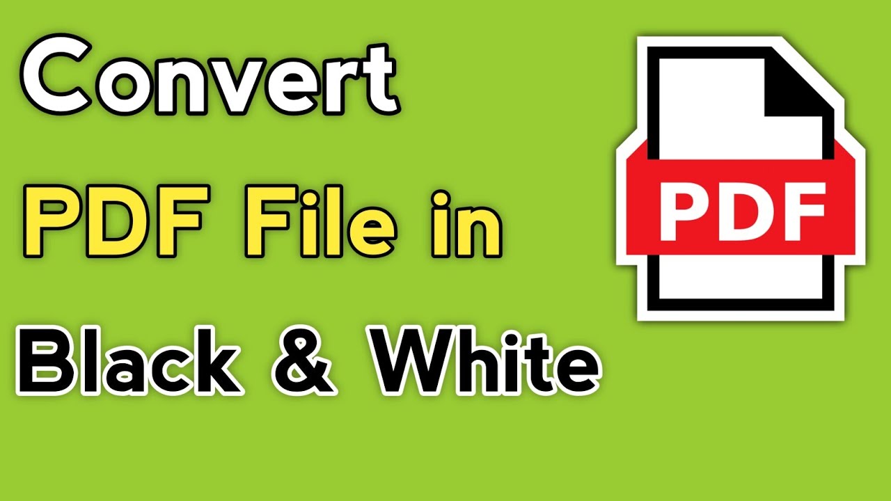 How to convert pdf to black and white | Pdf ko black & white kaise kare