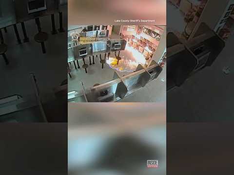 Man Sets Jail Lobby on Fire #shorts