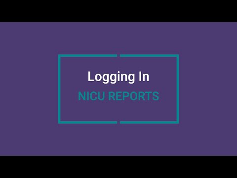 NICU Reports: How to Log In