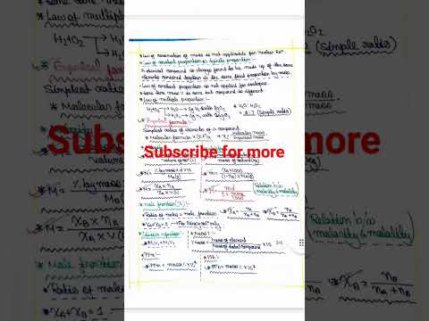 MOLE CONCEPT| |SHORT NOTES| |CHEMISTRY||CLASS 11| #chemistry #pw #neet #sankalpbharat #nta