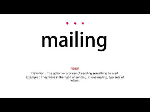 How to pronounce mailing - Vocab Today