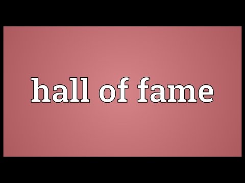Hall of fame Meaning