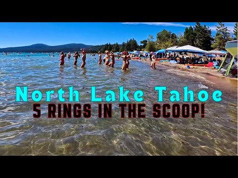Beach Metal Detecting At Lake Tahoe | 5 Rings In The Scoop !