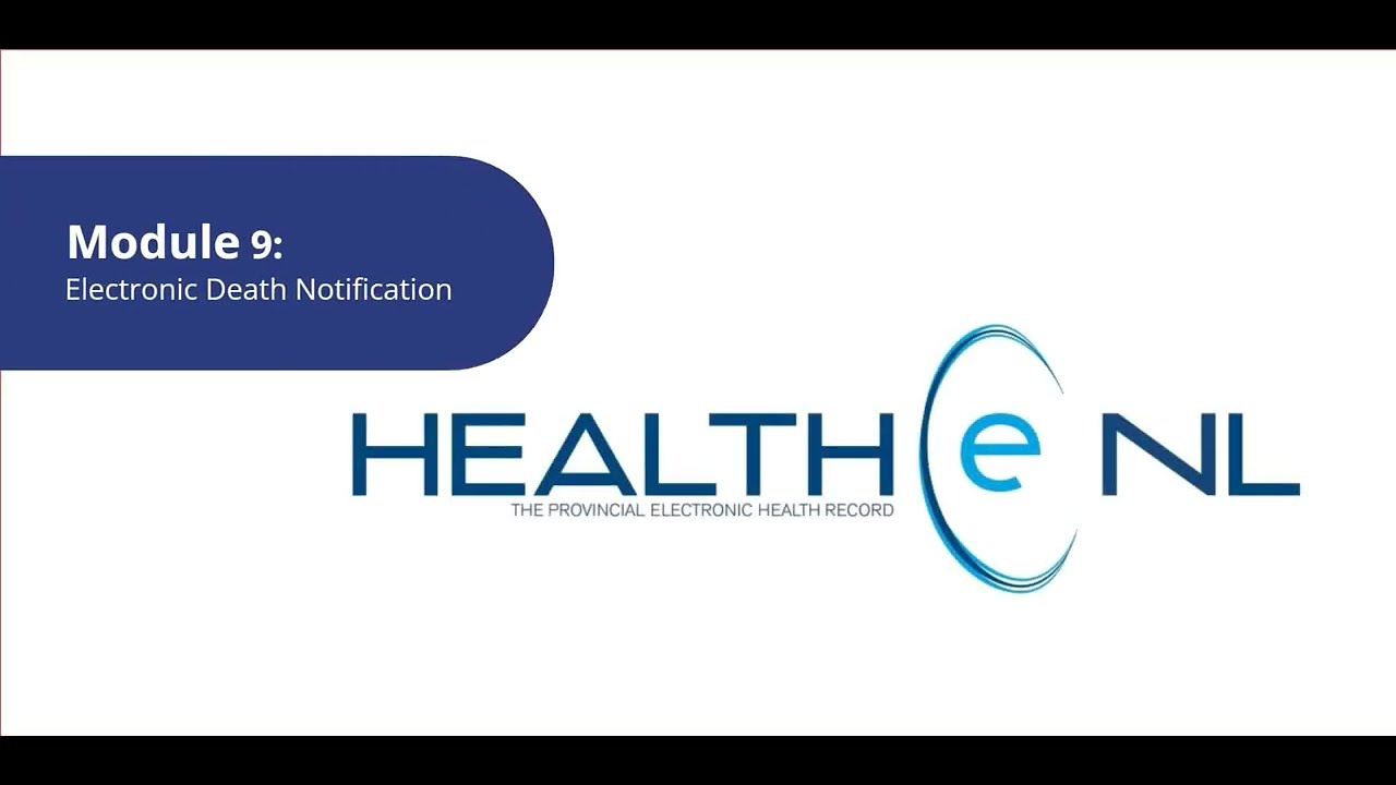HEALTHe NL - Module 9 - Electronic Death Certificate
