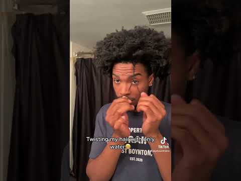 Twisting my hair with only water😁