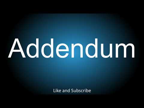 How to correctly pronounce - Addendum.