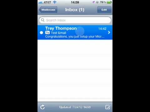 Microsoft Exchange on iPhone