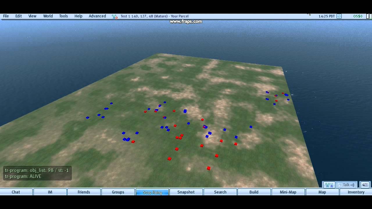 OpenSimulator rabbit/fox simulation 1/6