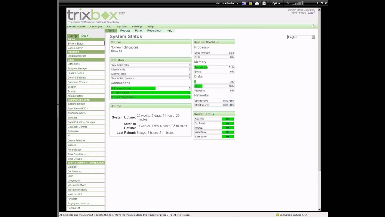 Trixbox Configuration and Overview Section 1
