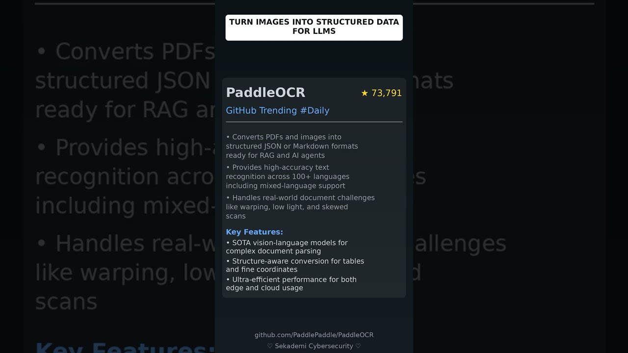 GitHub Trending Repositories: PaddlePaddle/PaddleOCR 🇬🇧