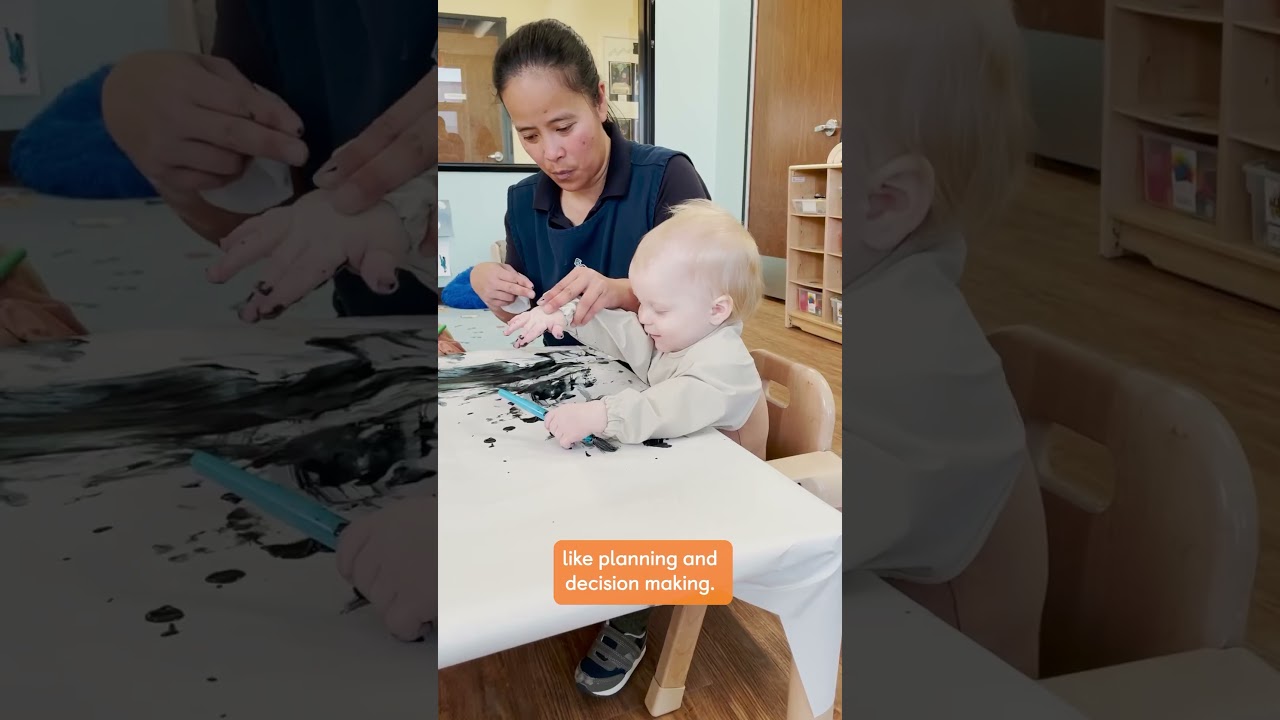 Paint shadows with your toddlers to help develop body awareness #milestones #toddlers #ytshorts