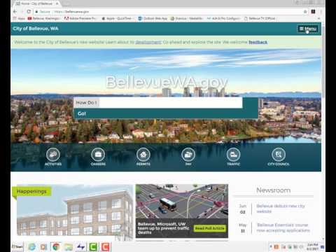 New City of Bellevue website tour