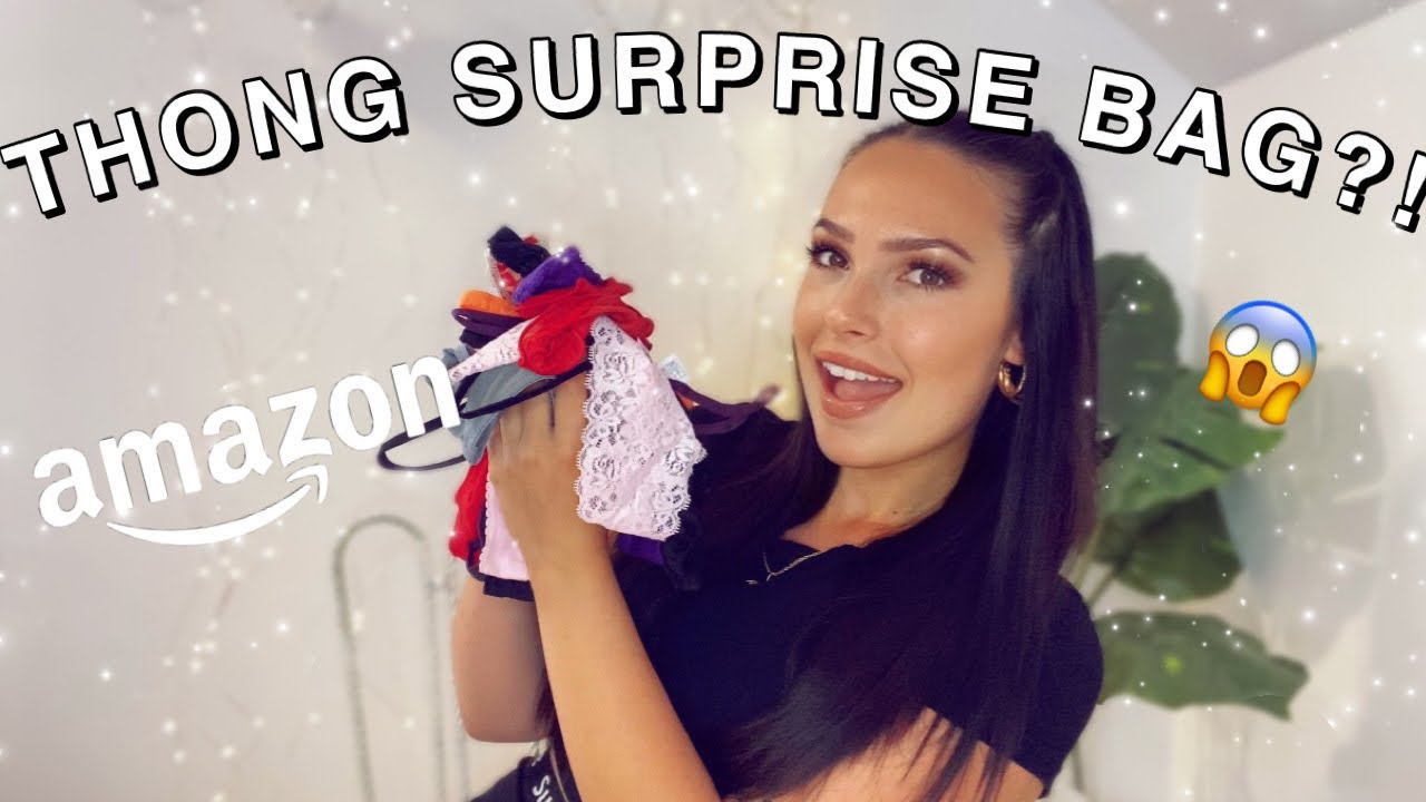 AMAZON THONGS SURPRISE BAG REVIEW // AMAZON UNDERWEAR