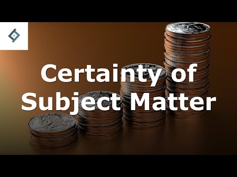 Certainty of Subject Matter | Law of Trusts
