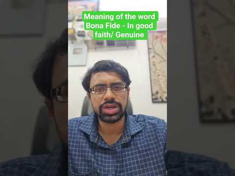 Meaning of Bona Fide Truly Genuine or In Good Faith! #Vocabulary #BonaFide #EnglishLearning