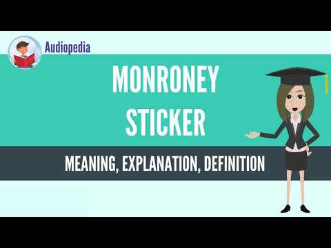 What Is MONRONEY STICKER? MONRONEY STICKER Definition & Meaning