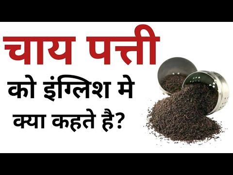 चाय पत्ती को इंग्लिश में क्या कहते हैं | chai patti ki English | define chai patti