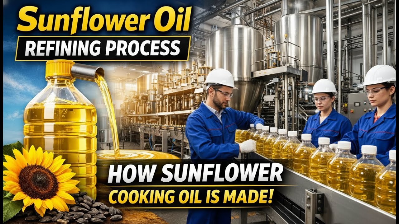 Sunflower Oil Refining Process | How sunflower Cooking oil  is made