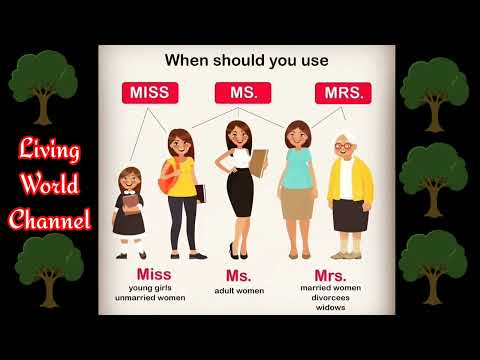 Meaning of Miss /Ms/ Mrs