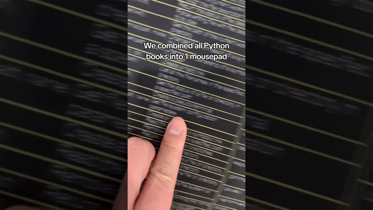 We combined all Python books into 1 mousepad #programming #coding #python
