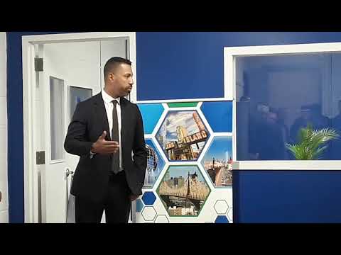 Jose Ortiz from NYC Mayor's Office at Queens Chamber Rockaway Tech Incubator Ribbon Cutting