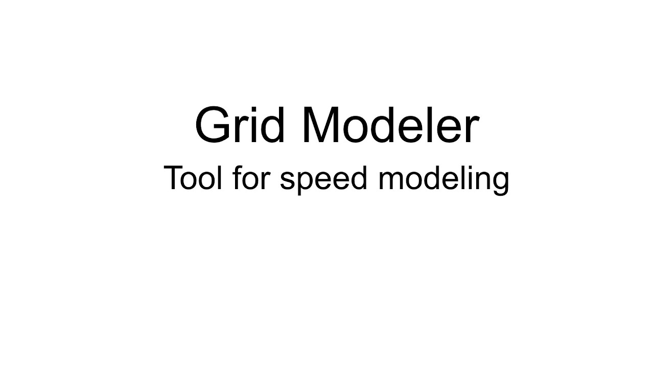 Grid Modeler - Tool for speed modeling in blender